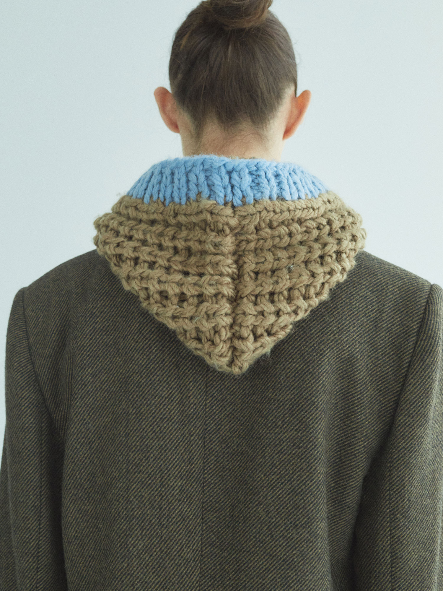 Hand Knit Balaclava Sky Blue Brown – Wynn Hamlyn