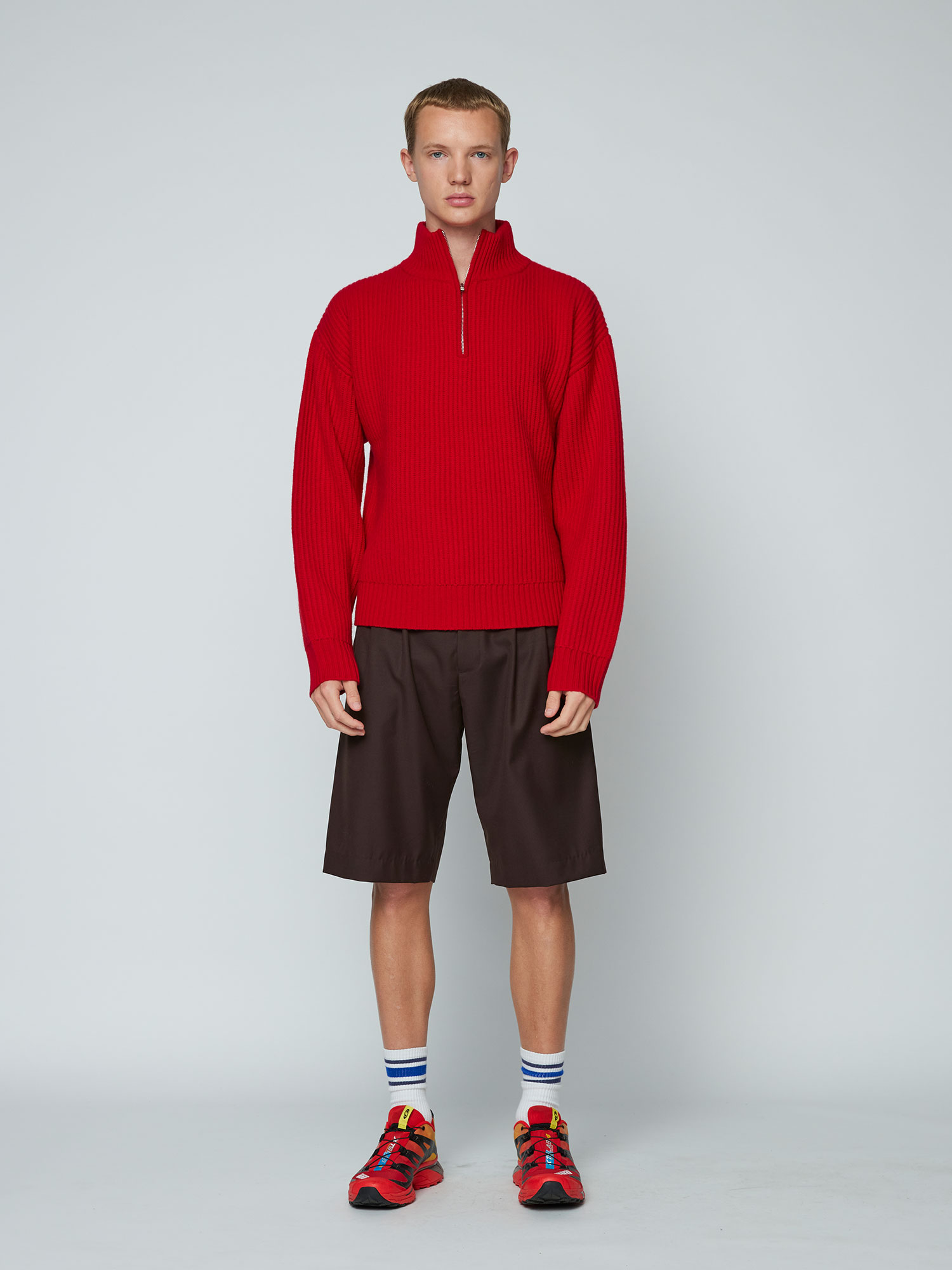 Mens Double Pleat Short Dark Brown – Wynn Hamlyn