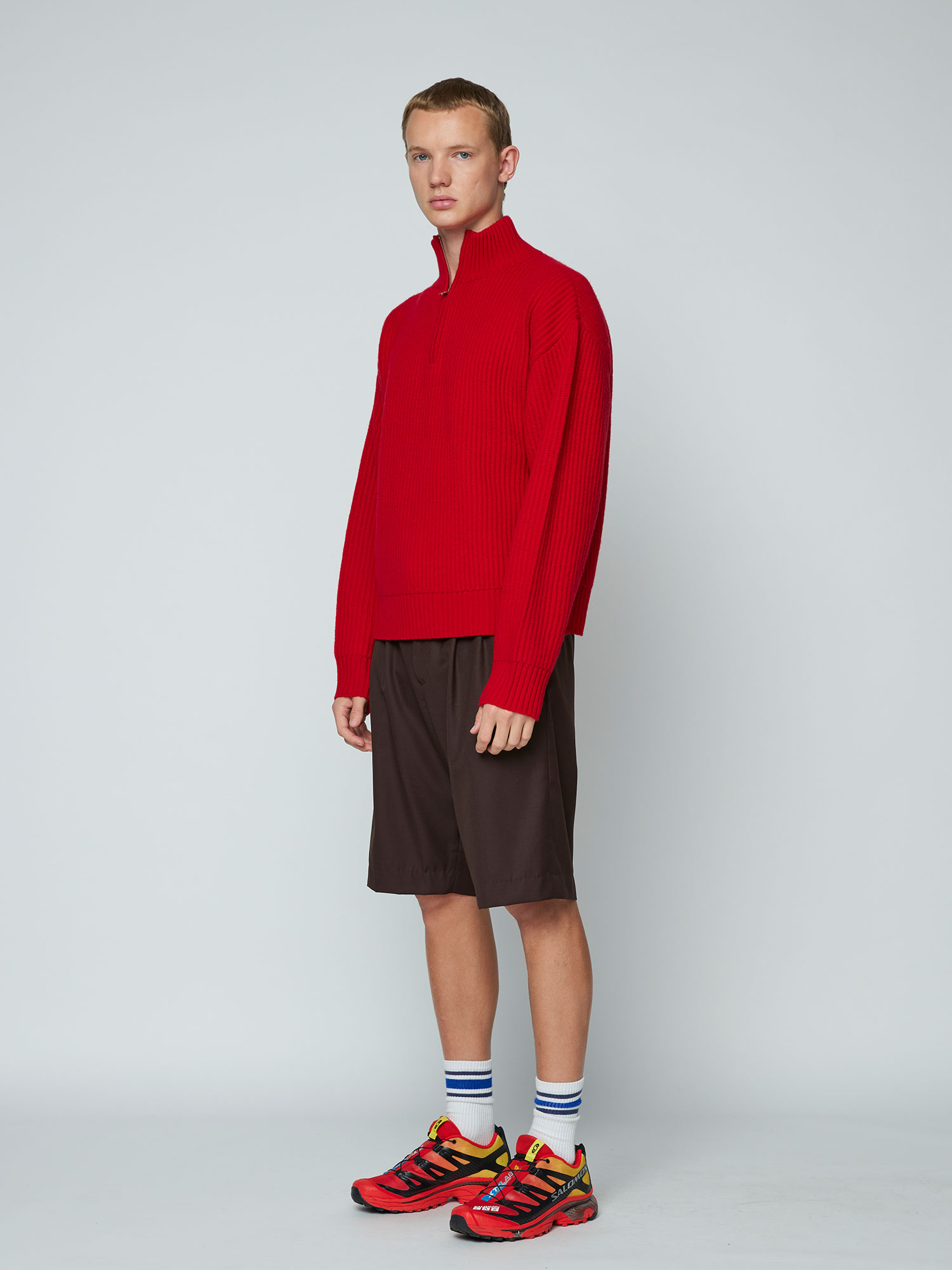 Mens Double Pleat Short Dark Brown – Wynn Hamlyn