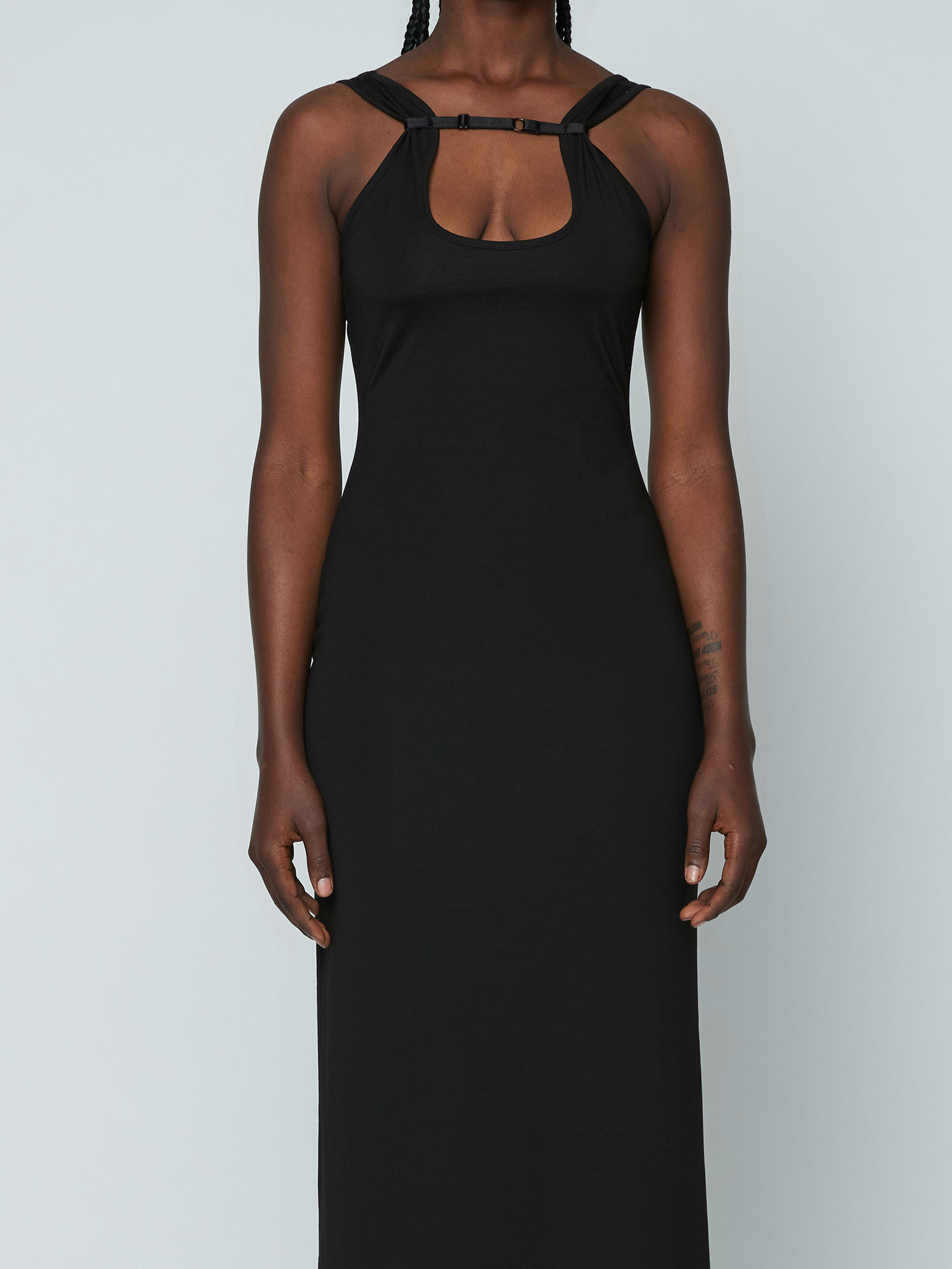 Macrame Maxi Dress Black – Wynn Hamlyn