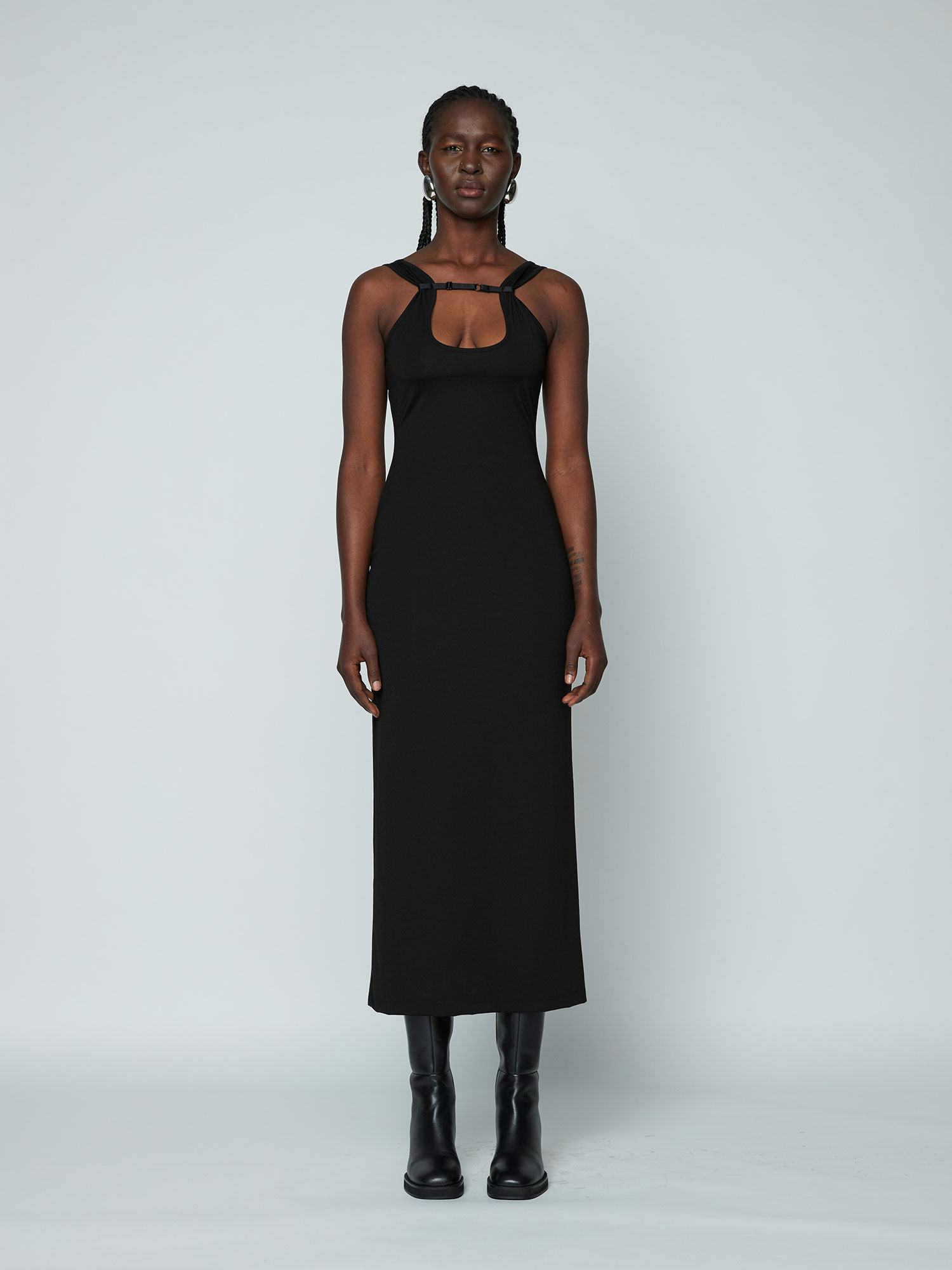 Macrame Maxi Dress Black – Wynn Hamlyn