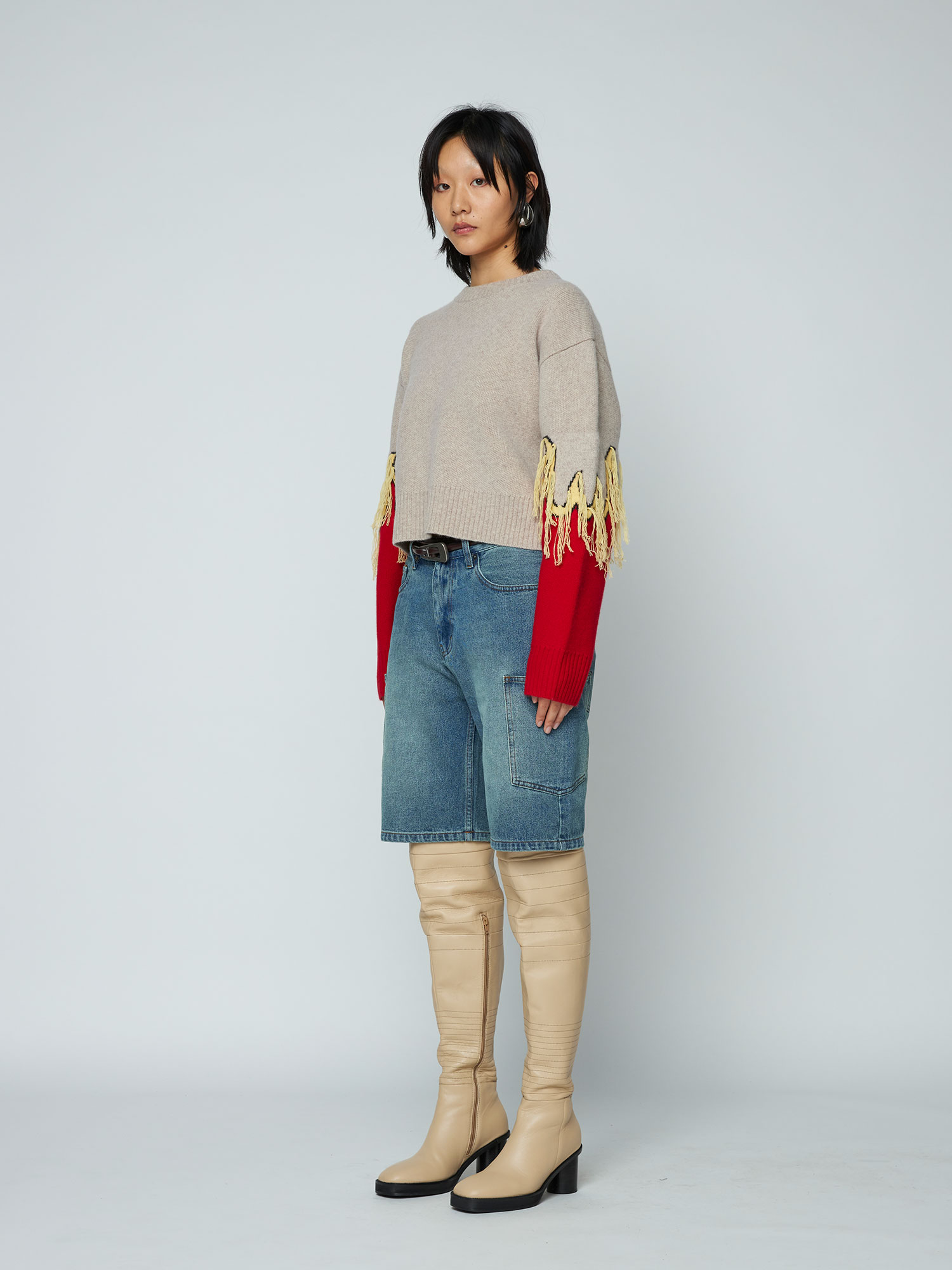 Womens Flame Sweater Red/Grey – Wynn Hamlyn